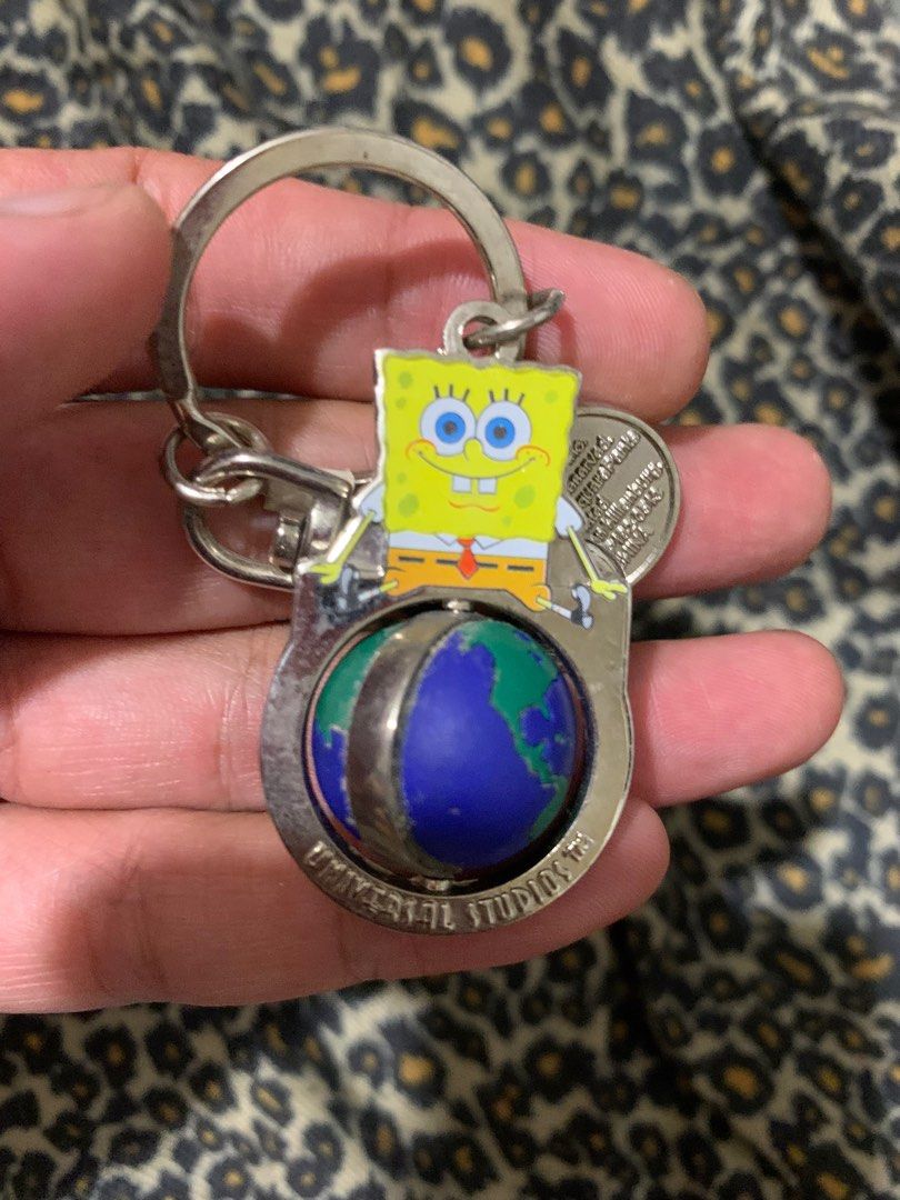 二手 環球影城 海棉寶寶 Sponge Bob 鑰匙圈 keychain, 書籍、休閒與玩具, 收藏、紀念品, 其他古董在旋轉拍賣