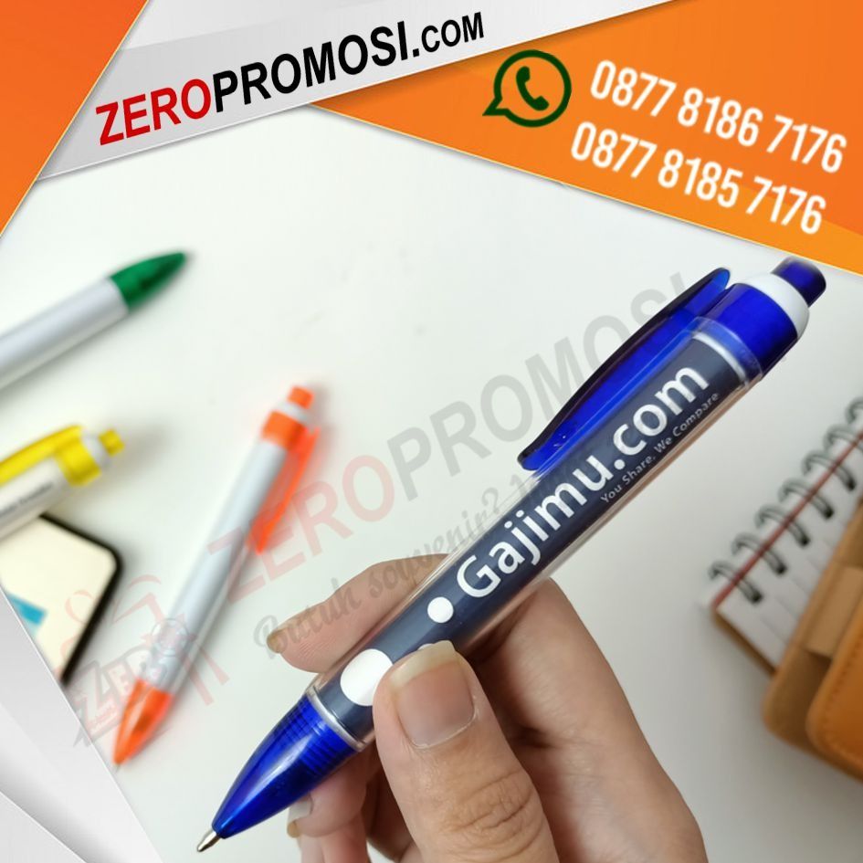 Pulpen Plastik Kode 915 Insert Sticker Custom Full Color , Buku & Alat ...