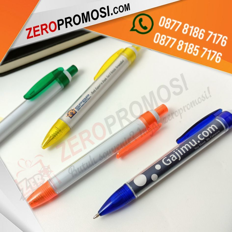 Pulpen Plastik Kode 915 Insert Sticker Custom Full Color , Buku & Alat ...