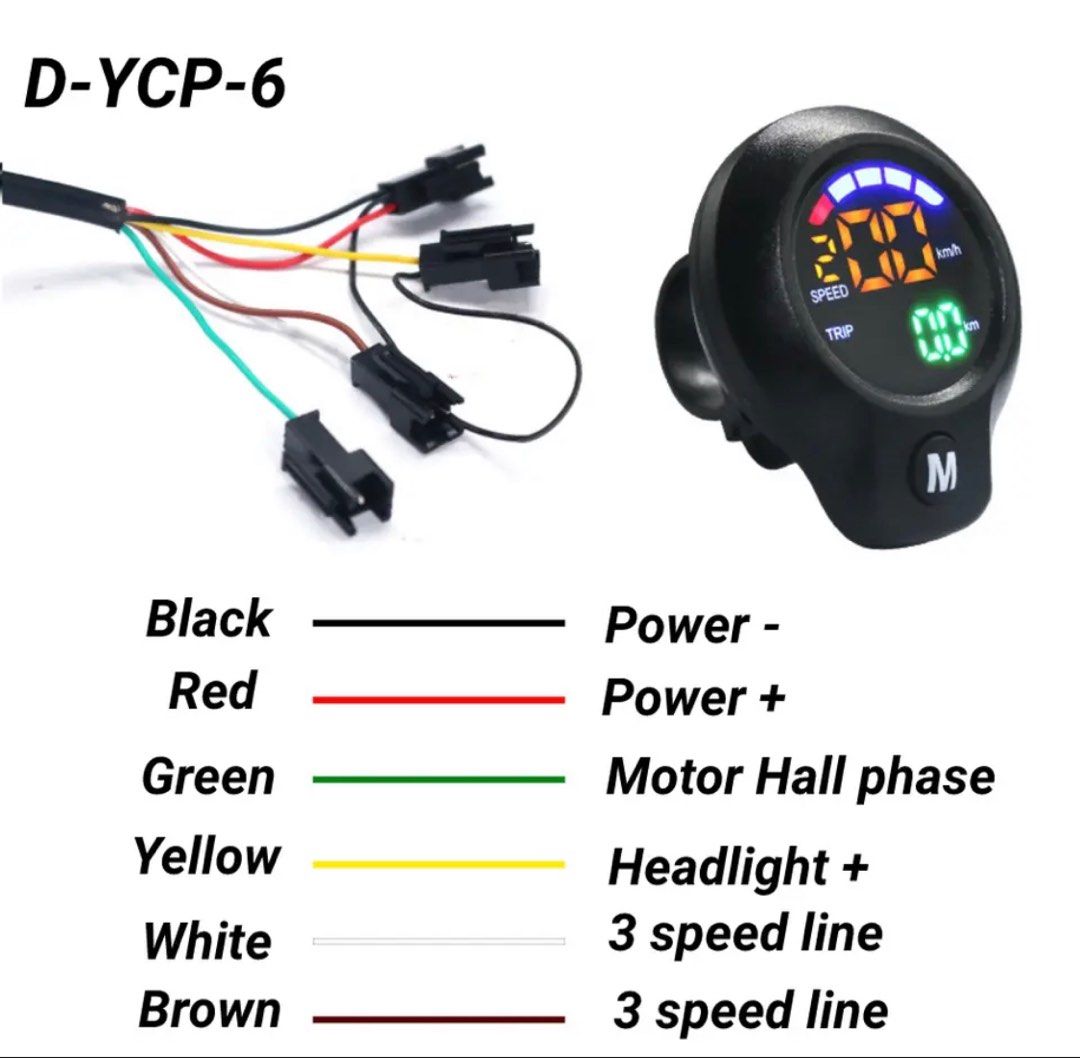 * Speedometer LED 36v/48v/52v/60v/72v Display Speed Meter Dashboard ...