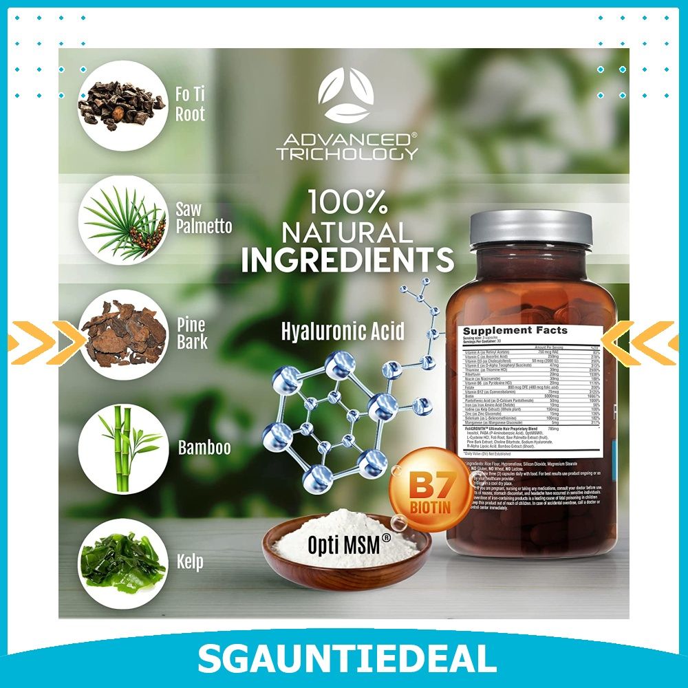 Advanced Trichology FoliGROWTH Ultimate Nutraceutical-Get Thicker Hair ...