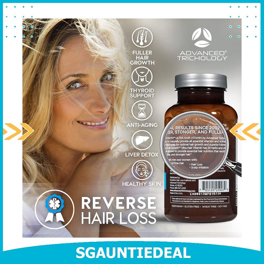 Advanced Trichology FoliGROWTH Ultimate Nutraceutical-Get Thicker Hair ...