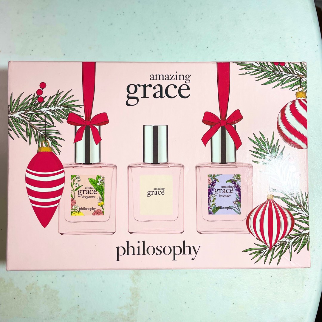 AUTHENTIC Philosophy amazing grace trio set bergamot lavender eau de ...