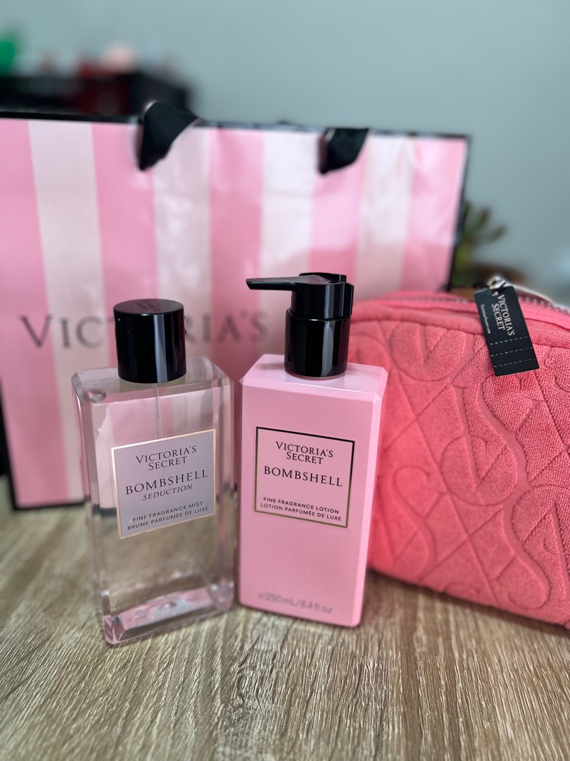 AUTHENTIC VS BOMBSHELL MIST, LOTION AND POUCH, Beauty & Personal Care ...