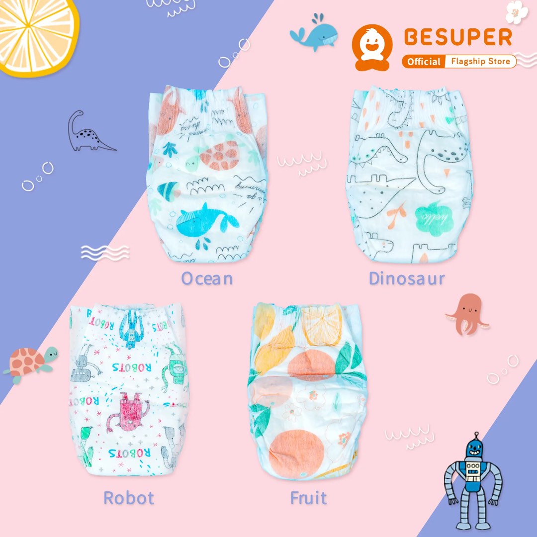 Besuper Premium Diaper (Size 6, 15+kg) Robot/Dino), Babies & Kids ...