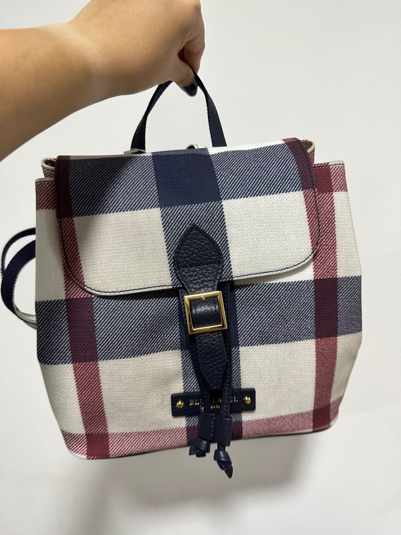 Blue Label Crestbridge Check PVC Backpack, Women's Fashion, Bags ...