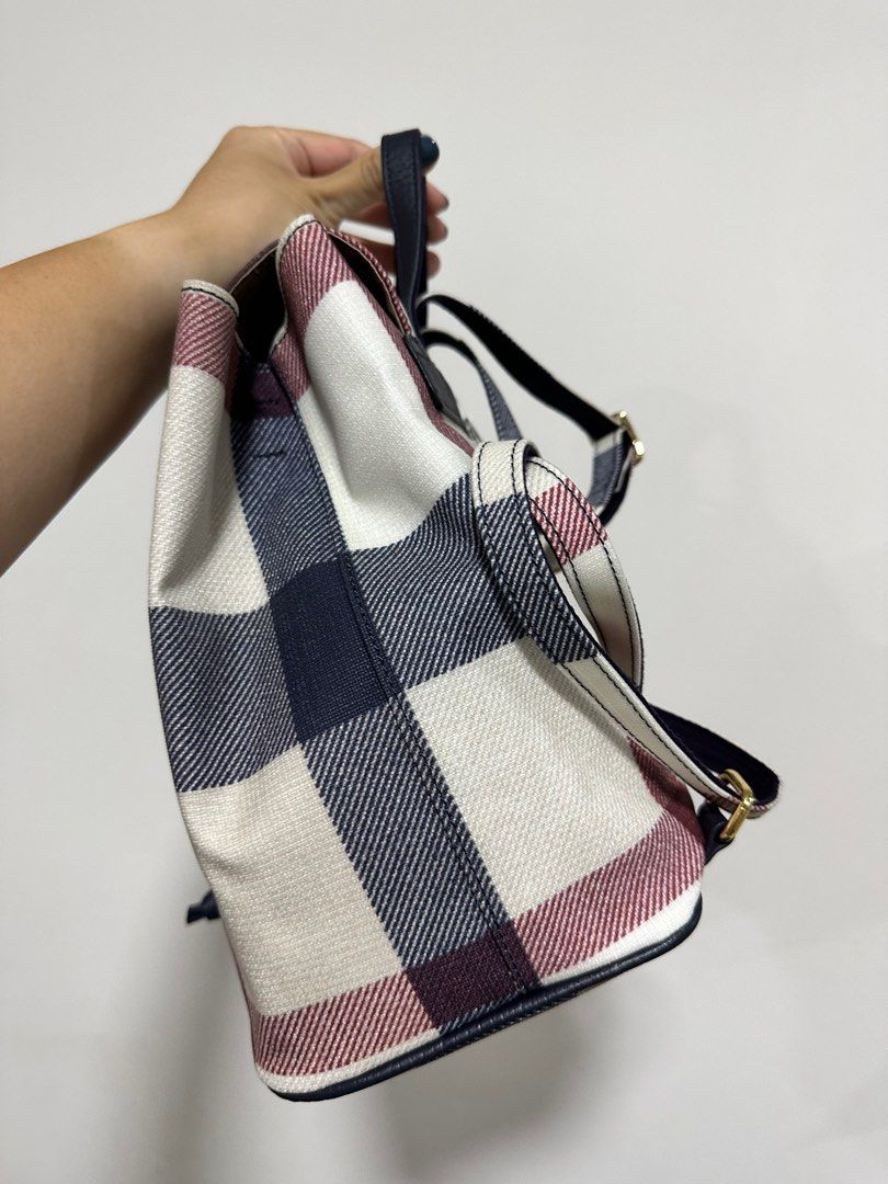 Blue Label Crestbridge Check PVC Backpack, Women's Fashion, Bags ...