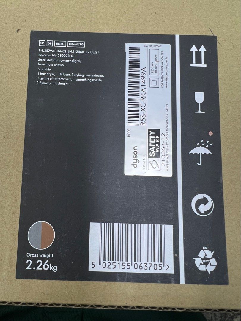 HD15 Prussian Blue|Rich Copper|Pink HD08 Dyson Supersonic Hair Dryer ...