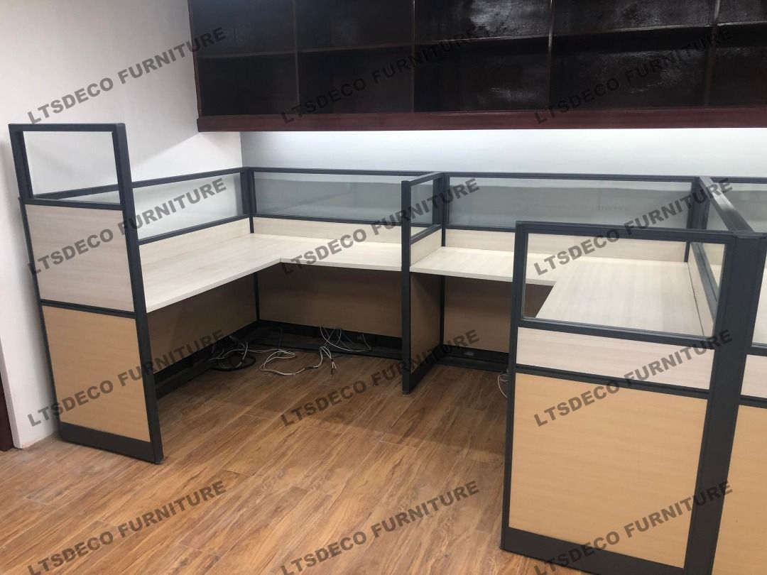 BRAND NEW CALL CENTER TABLE WITH GLASS OFFICE PARTITIONS, Furniture ...