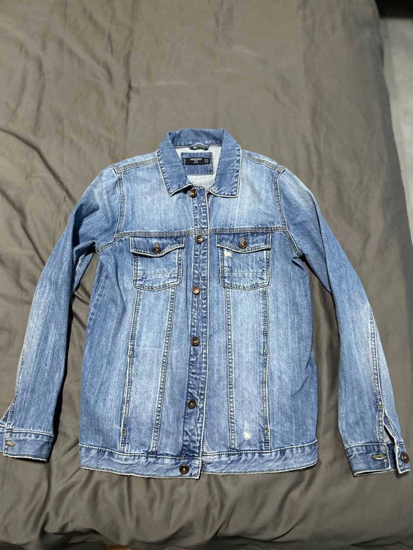 Brand new mango denim jacket for 13-14 years, S size men, Men's Fashion ...