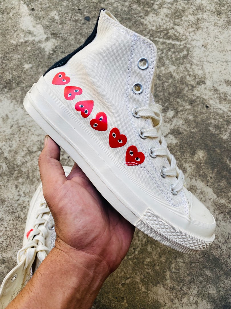 CDG PLAY MULTI HEART, Women's Fashion, Footwear, Sneakers on Carousell