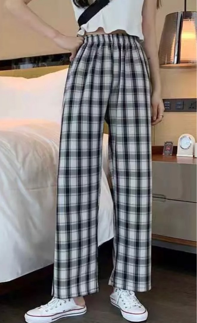 Checkered Pants, Women's Fashion, Bottoms, Other Bottoms on Carousell