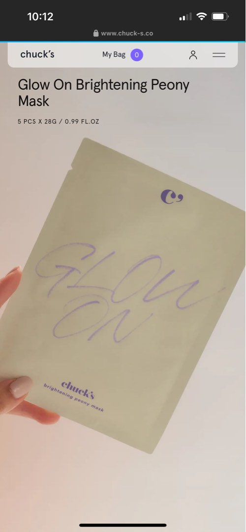 Chuck's Glow On Brightening Mask, Health & Nutrition, Face Masks & Face ...