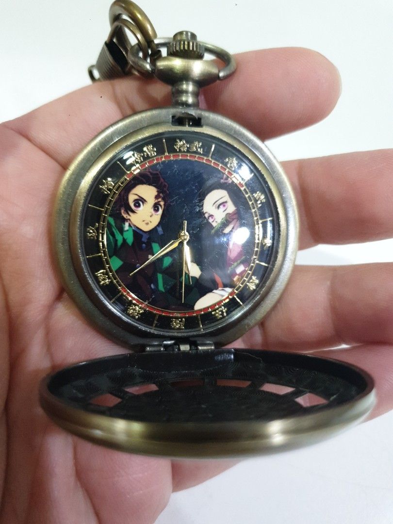 Demon slayer Kimetsu no yaiba Japanese Manga Anime Pocket watch, Men's ...