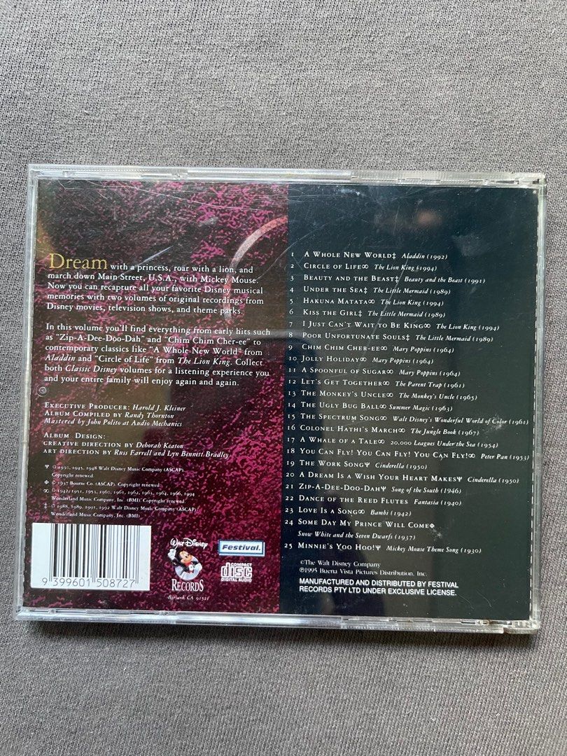 Disney - CLASSIC VOLUME 1, Hobbies & Toys, Music & Media, CDs & DVDs on ...