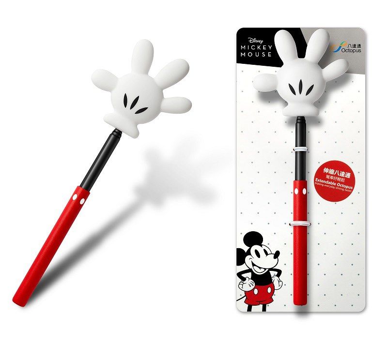 DISNEY MICKEY MOUSE GLOVE EXTENDABLE HK OPTOPUS MTR CHARM CARD WAND ...