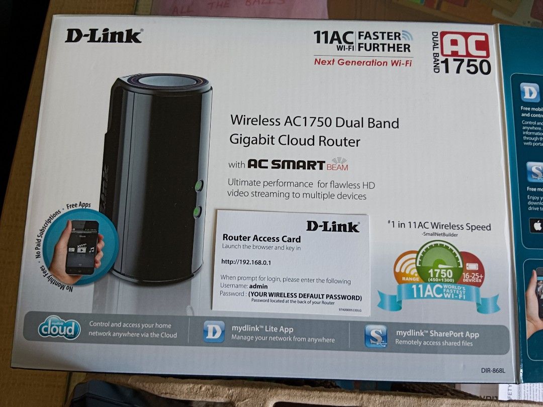 D-Link Wireless AC 1750 Dual Band Cloud Router, Computers & Tech, Parts ...