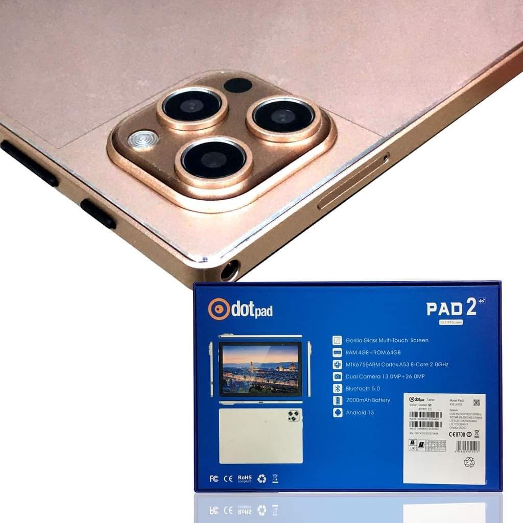 Dotpad PAD 2 10.1" inch Andriod Tablet 4GB RAM + 64GB ROAM 4G 7000mAh ...