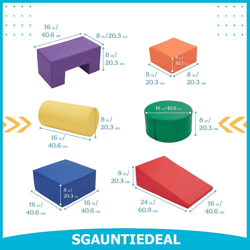 ECR4Kids SoftZone Crawl and Climb Playtime, Soft Foam Activity Playset ...