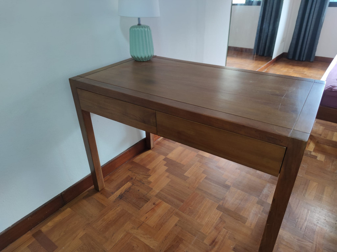 Enkel Scanteak writing table - desk, Furniture & Home Living, Furniture ...