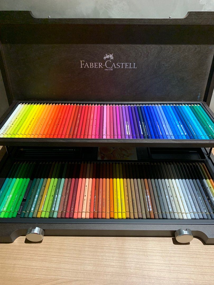 Faber Castell Polychromos 120 Pencil Wooden Box Set, Hobbies & Toys ...
