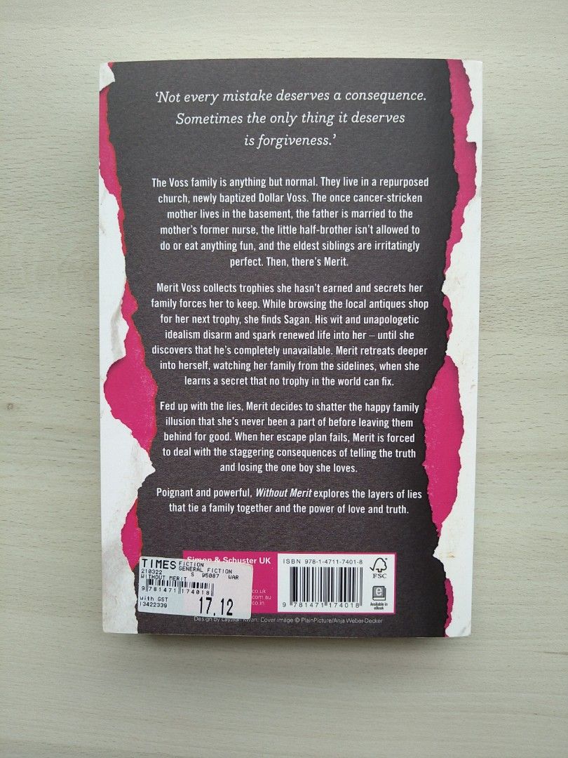 [Free postage] Without Merit by Colleen Hoover, Hobbies & Toys, Books ...