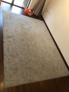 Grey floor rug IKEA STOENSE, Furniture & Home Living, Home Decor ...
