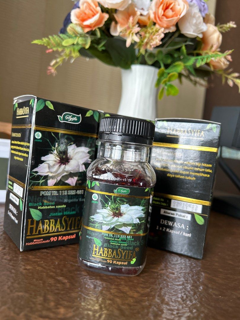 90 Capsules Habbatus Sauda Black Seed Oil, Health & Nutrition, Health ...