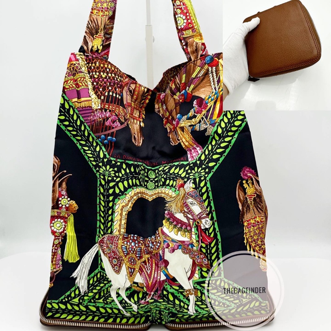 Hermes RARE Folding Silk Scarf Travel Bag on Carousell