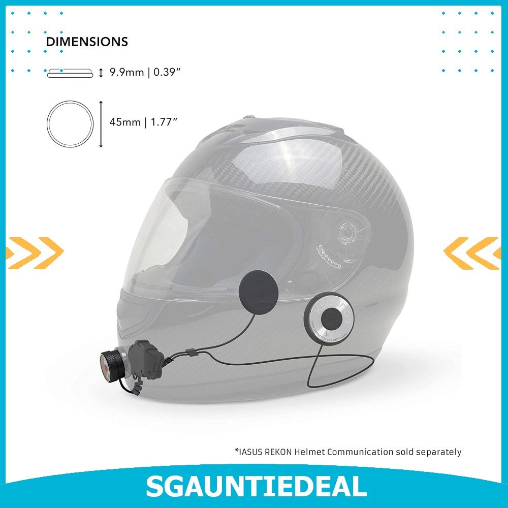 IASUS Premium Audio Motorcycle Helmet Speakers Work with Most Helmet ...