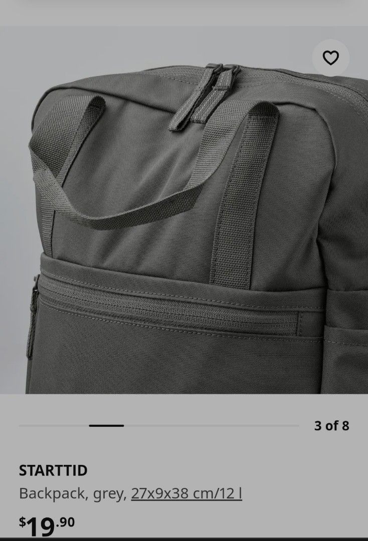 IKEA Backpack, Men's Fashion, Bags, Backpacks on Carousell