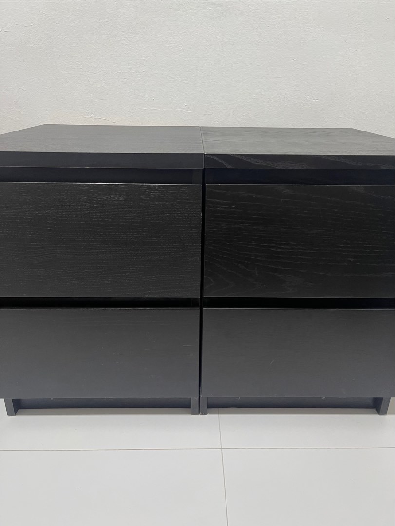 IKEA MALM drawer / bedside table x 2, Furniture & Home Living ...