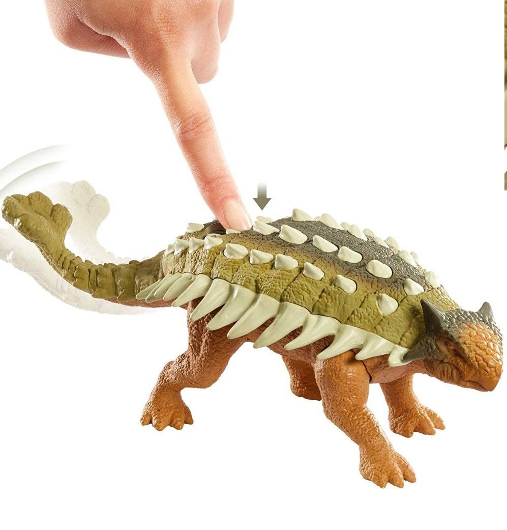Jurassic World Dino Rivals Ankylosaurus yellow variant, Hobbies & Toys ...
