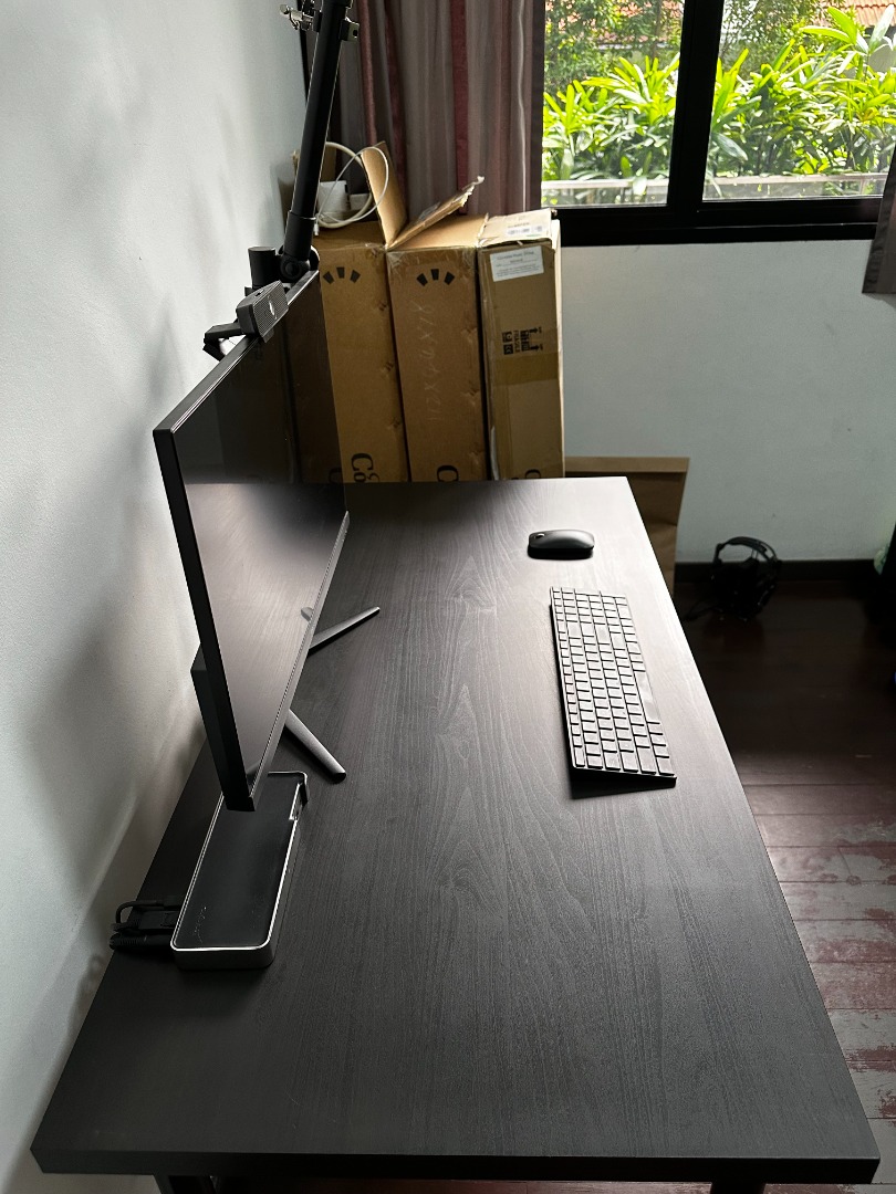 LAGKAPTEN ADILS Office Desk - 120x60 - Black Brown, Furniture & Home ...