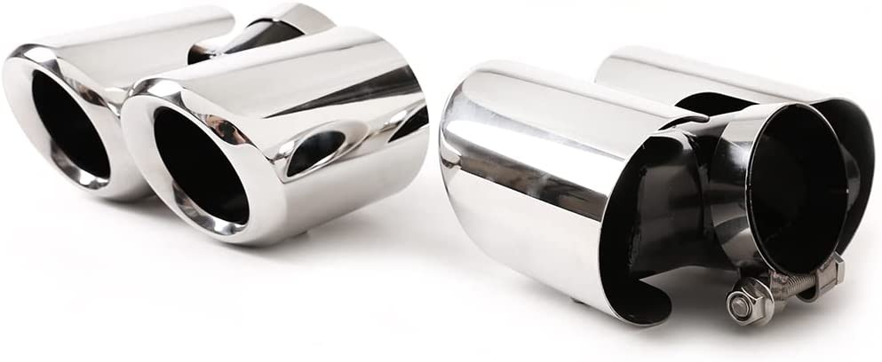 Land Rover Defender S/S Twin Exhaust Cover - Chrome Finish, Car ...