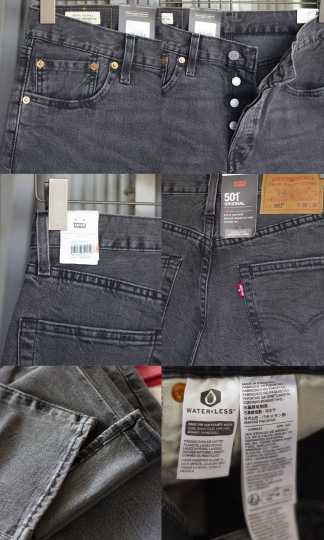 Levis 501 original size 29x32 (005013059), Fesyen Pria, Pakaian ...