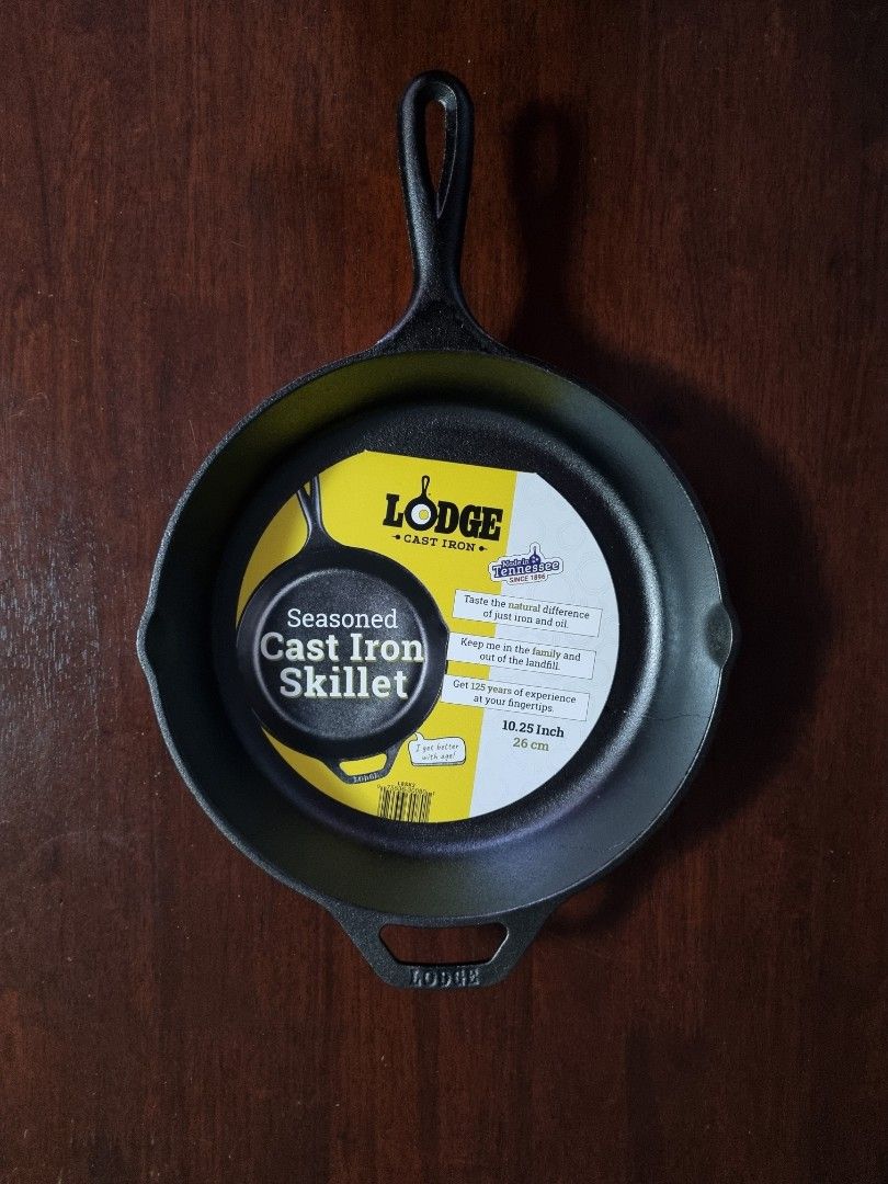 LODGE Cast Iron Skillet 10.25in, Furniture & Home Living, Kitchenware ...