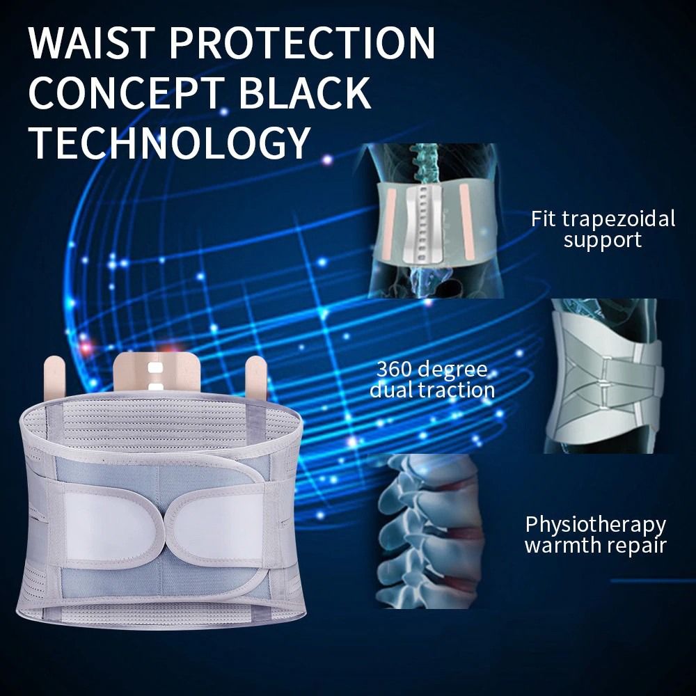 Lumbar back Support Belt Disc Herniation Orthopedic Strain Pain Relief ...