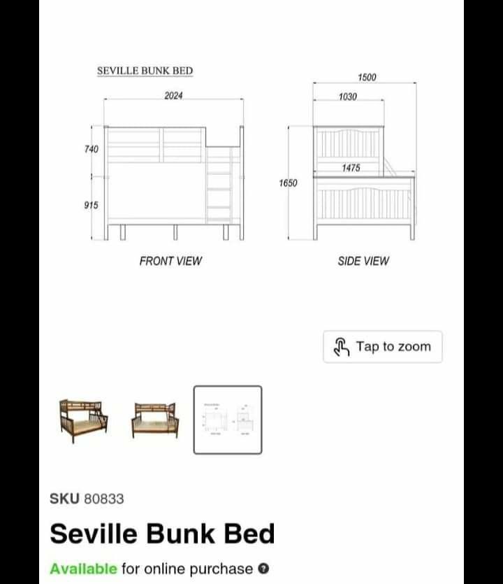 Mandaue foam Bunk Bed, Furniture & Home Living, Furniture, Bed Frames ...