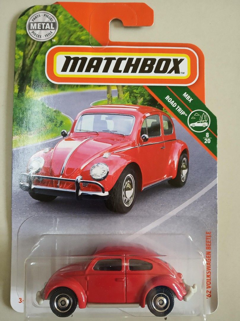 Matchbox 2019 MBX Road Trip 1962 Volkswagen Beetle - Red, Hobbies ...