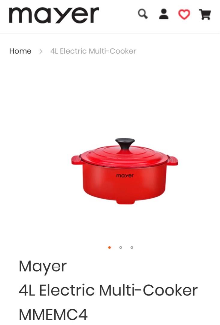 Mayer 4L Electric Multi-Cooker, TV & Home Appliances, Kitchen ...