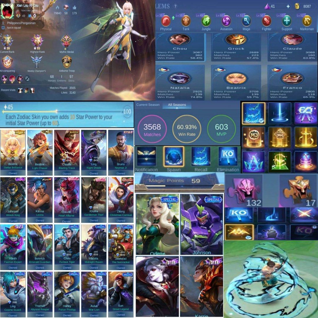 Mobile Legends Account #43 | 93 ⭐️ Highest Rank, Good Winrate, Prime ...