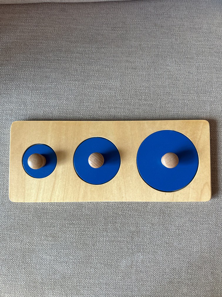 Montessori Wooden Puzzle (circles of different sizes), Babies & Kids ...