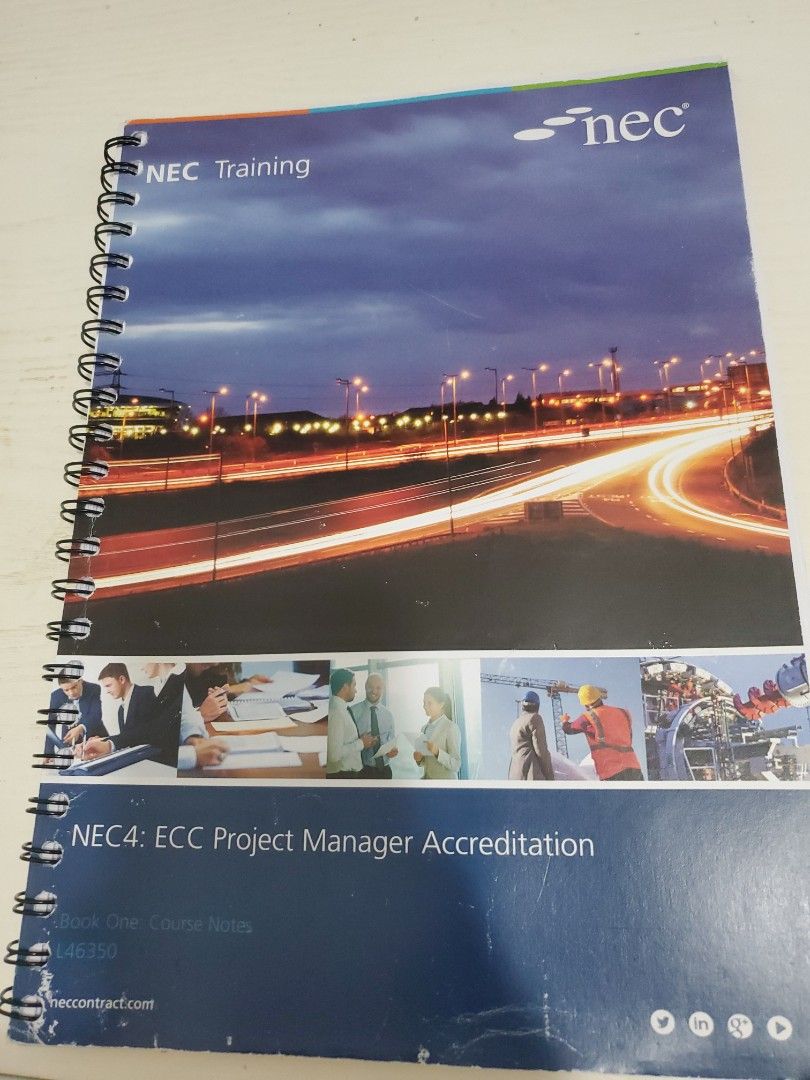 NEC4 ECC Project Manager Accreditation Course Notes, 興趣及遊戲, 書本 & 文具 ...