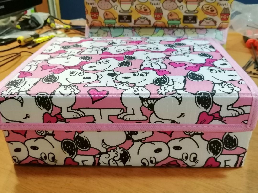 (NEW)Belle Snoopy Storage Box With Cover 30cm x25cm x10cm Kotak ...