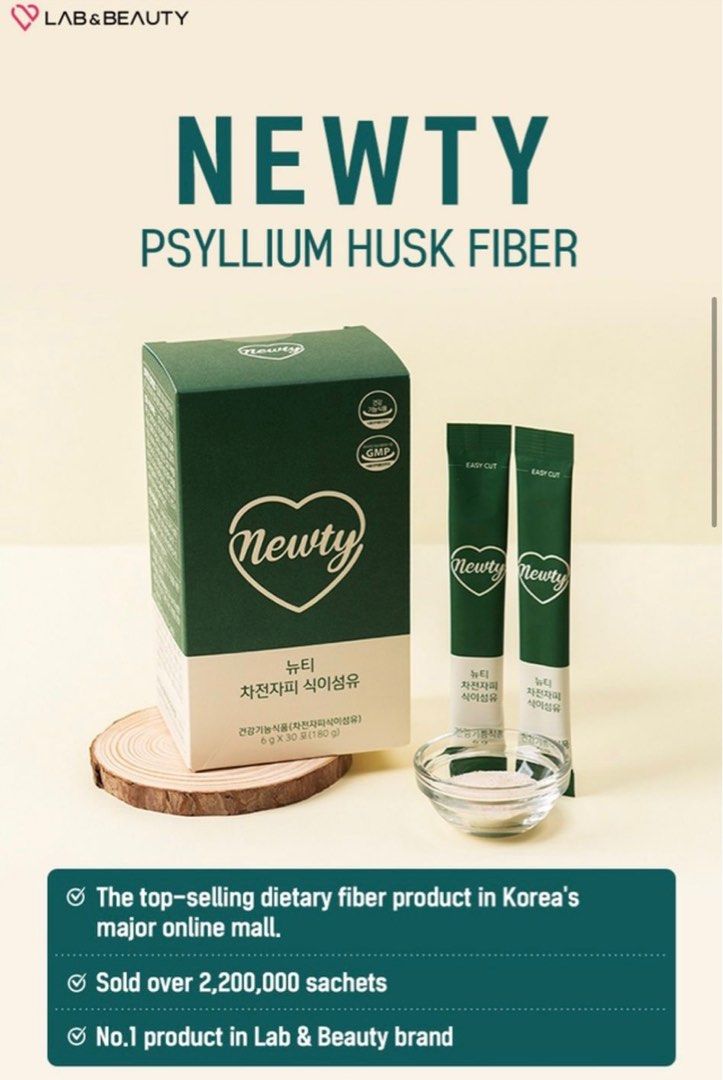 Newty Psyllium Husk Fiber - 30 Count - Lemon Lime Flavor, Health ...