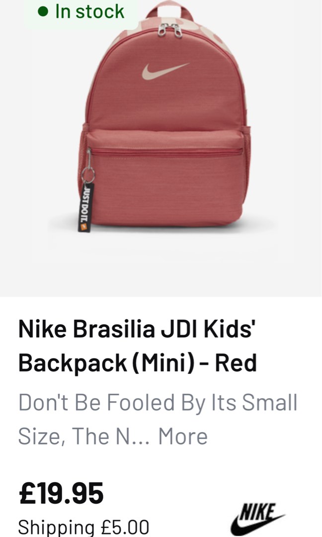 Nike mini / kids backpack (red), Men's Fashion, Bags, Backpacks on ...