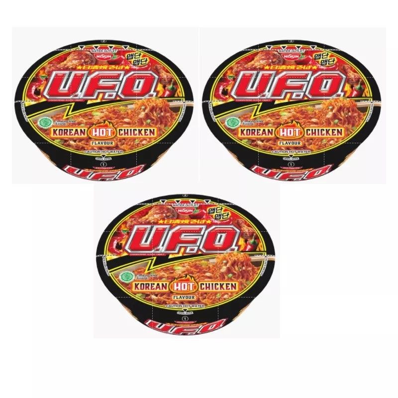 Nissin UFO Korean spicy noodles carbonara hot chicken takayaki ...