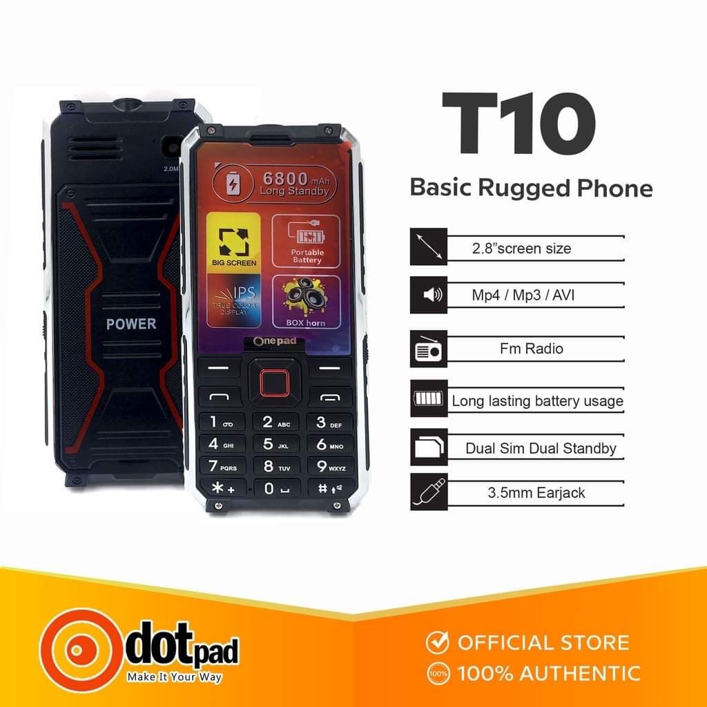 ONEPAD T10 BASIC MILITARY KEYPAD PHONE POWERBANK, Mobile Phones ...