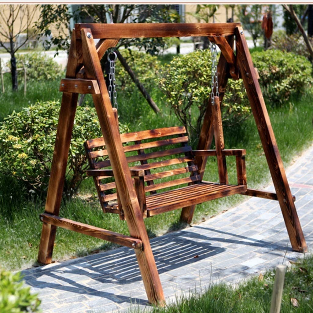 Outdoor Swing Chair Wooden Rocking Buaian Kayu Home Solid Wood Garden ...